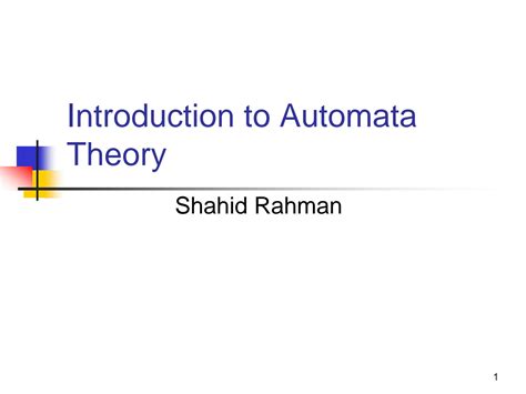 SOLUTION 01 Introduction To Automata Theory Studypool
