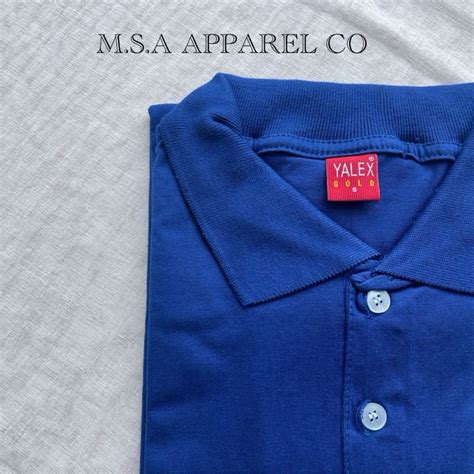 Royal Blue Polo Shirt With Collar Yalex Brand Plain Polo Shirt Cotton
