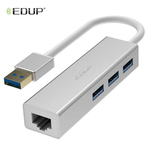 Edup Usb Hub 3 0 Rj45 Ethernet Lan Wired Network Card Adapter 10 100