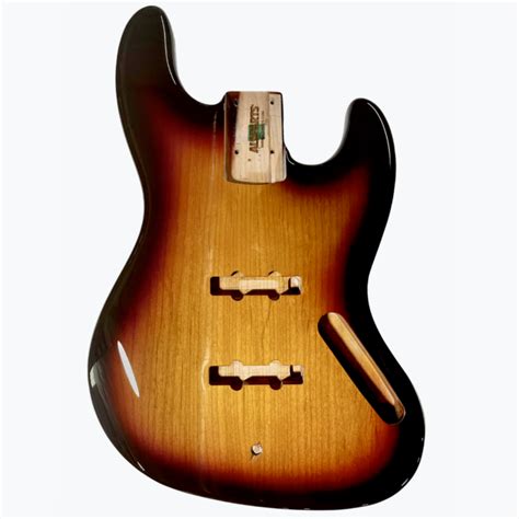 Jazz Bass Replacement Body With Polyurethane Finish 3 Tone Sunburst