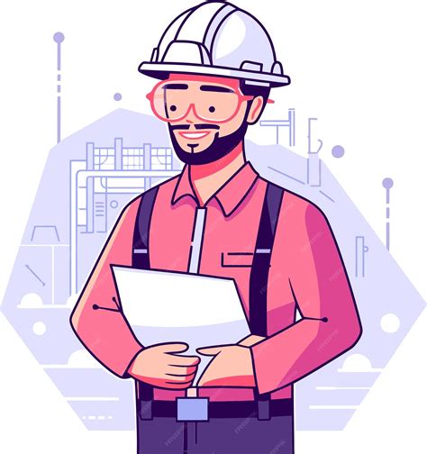 Engineer Validating Green Practices Vector Illustration Premium Ai