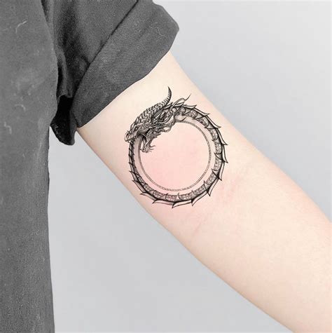Ouroboros Temporary Tattoo Ouroboros Tattoo Fake Tattoo Etsy
