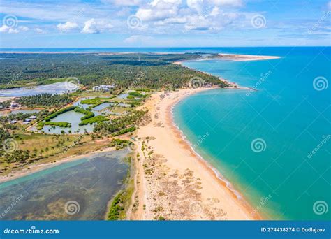Aerial View Of Kalpitiya Beach And Lagoon In Sri Lanka Stock Photo