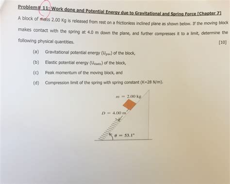 Solved A Block Of Mass 2 00 Kg Is Released From Rest On A Chegg
