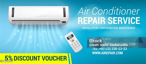 에어컨 수리 전단지 현실적인 상세한 등대 측정 3d 에어컨 가정용 방에 차가운 공기를 불어 3차원 형태에 대한 스톡 벡터 아트 및 기타 이미지 3차원 형태 가정 생활