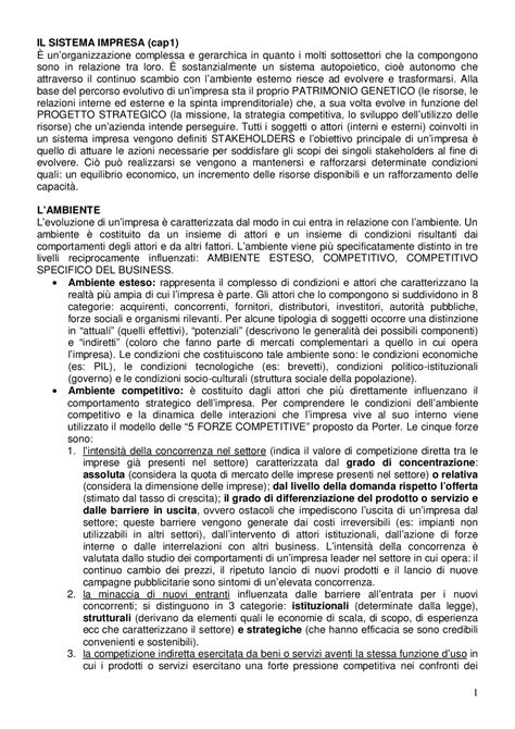 Economia E Gestione Dellimpresa Docsity