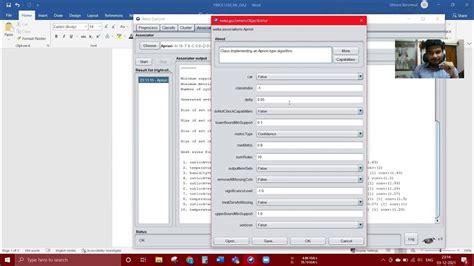 19bce1350 Cse4022 Da2 Apriori Algorithm Using Weka Tool Youtube