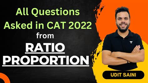 Ratio Proportion CAT Questions CAT Preparation Udit Saini YouTube