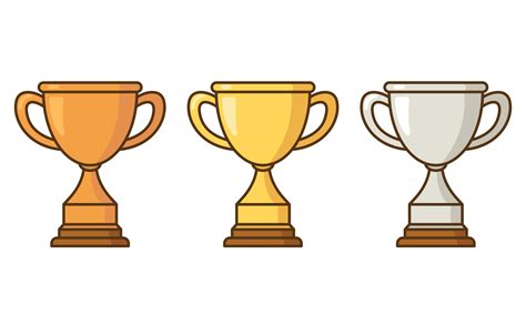 Set Of Gold Silver And Bronze Trophy Cups Royalty Fre Vrogue Co
