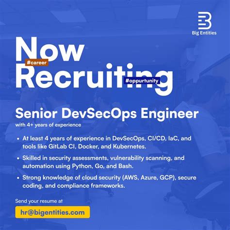 Big Entities On Linkedin Hiringnow Seniordevsecopsengineer