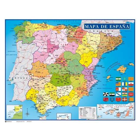 Mapa Espa A Poster X Cm Env O Gratis En Horas