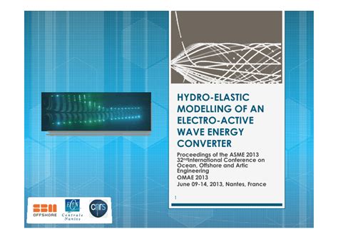 pdf hydro elastic modelling of an electro active wave energy converter