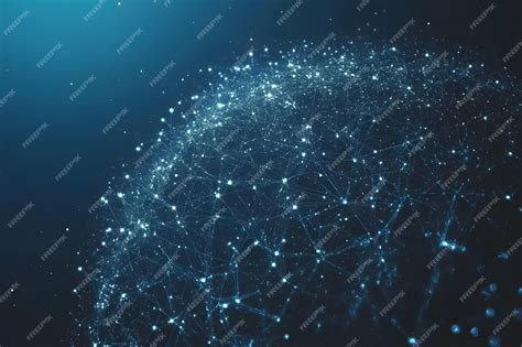 Abstract Network Connection Concept Futuristic Technology Background Premium Ai Generated Image