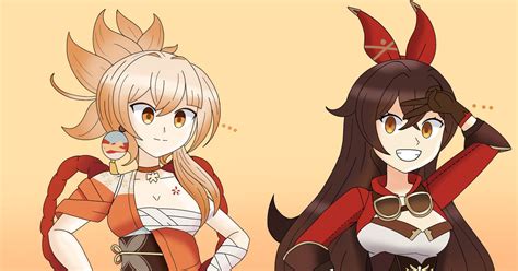 Genshinimpact Pyro Archers Mannequins Diegosagiroのイラスト Pixiv
