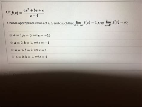 Solved Let F X Ax Bx C Let F Choose Appropriate Chegg Com