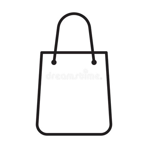 Shopping Bag Outline Icon Vector Isolated On White Background For Graphic Design Logo Web Site