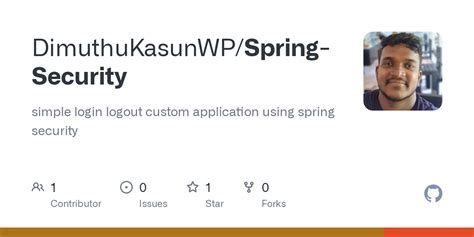 Github Dimuthukasunwpspring Security Simple Login Logout Custom Application Using Spring