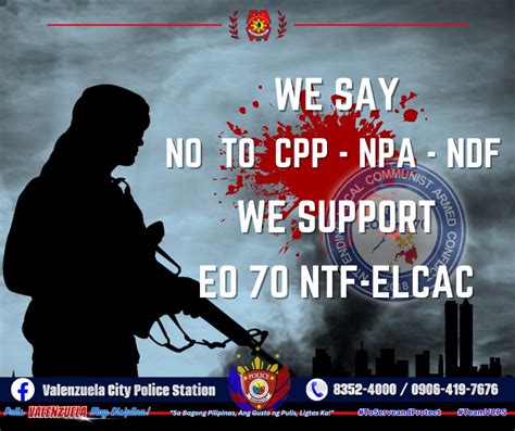 Valenzuela Stand Against The Cpp Npa And Ndf And Support Eo 70 And