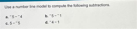 solved use a number line model to compute the following
