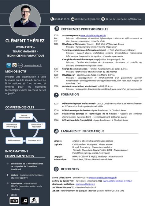 Cv Technicien Informatique Développeur Web Réferenceur Clément Thériez