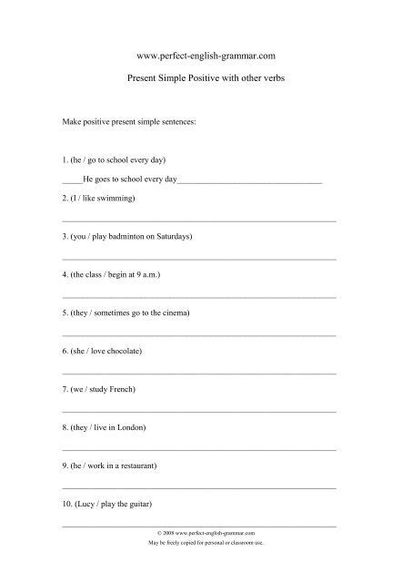 French Grammar Exercises Pdf