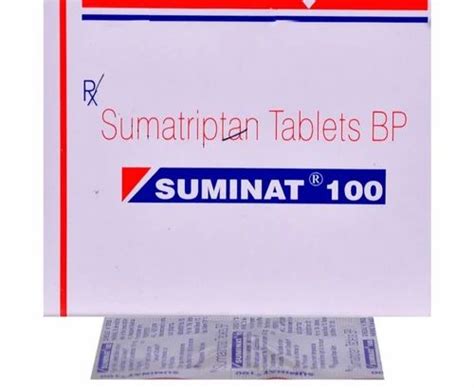 Suminat Sumatriptan 100mg Tablets At ₹ 500 Stripe Ghadi Chowk