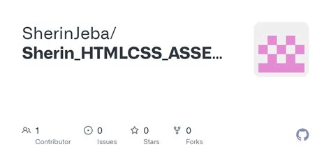 Github Sherinjebasherinhtmlcssassesment