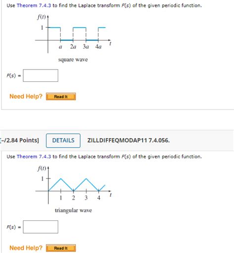 Solved Use Theorem 743 To Find The Laplace Transform Fs