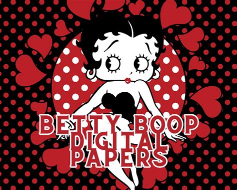 Betty Boop Digital Papersbetty Boop Digital Paper Sety2k Iconic