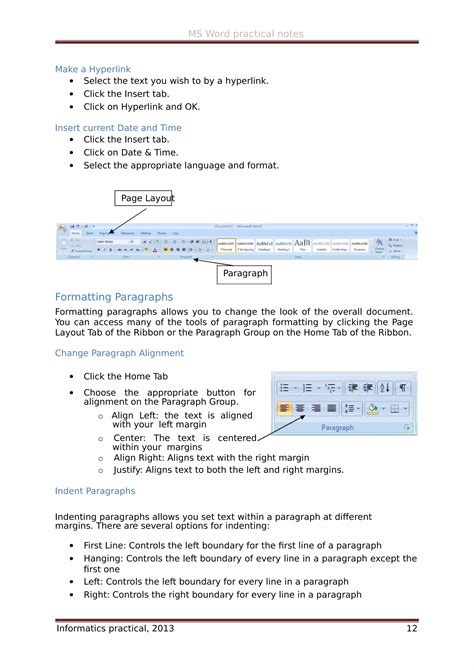 Ms Word 2007 Practical Notes Pdf
