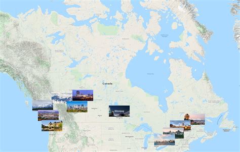 Mapa De Canada Y Sus Ciudades
