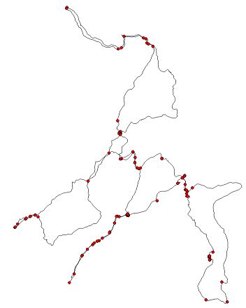 Tracklog Splitting Self Intersecting Line At Only One Point Using