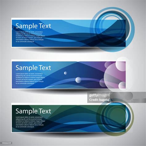 Three Abstract Header Designs High Res Vector Graphic Getty Images