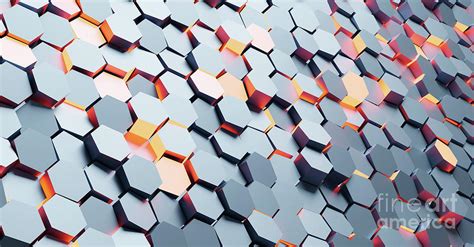 Hexagon Pattern Background Modern Technology And Network Concept Photograph By Michal Bednarek
