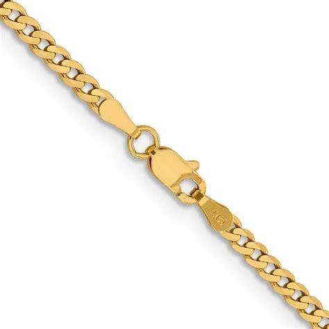 Leslies Leslies 14k 23mm Flat Beveled Curb Chain 1306 24 Glatz
