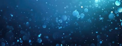 Premium Photo Abstract Blue Bokeh Lights On Dark Background