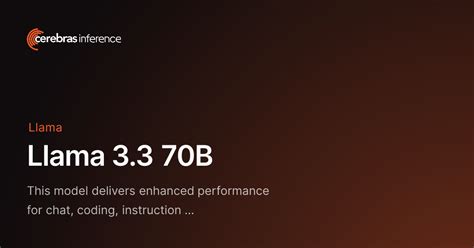llama 3 3 70b cerebras inference