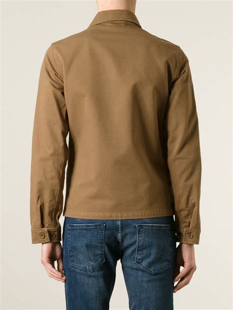 Aspesi Chest Pocket Jacket In Brown For Men Lyst