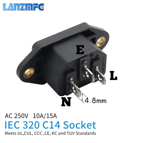 Lz 14 1t Ac 250v 10a15a Iec 320 C14 Sockets Lanz Electronics Co Ltd