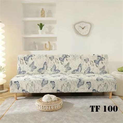 Funda Para Futon Tela Lisa Spandex Elasticado Mariposas Cuotas Sin