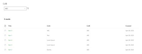 When Multiple Filters Are Used And A Filter Value Applies To All Items Returned By The Search
