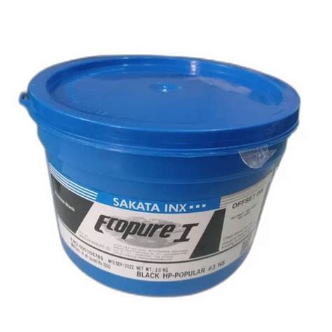 Sakata Popular Black Offset Printing Ink Bucket Packaging Size 2 Kg