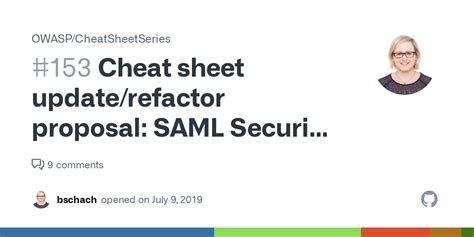 cheat sheet update refactor proposal saml security cheat sheet · issue