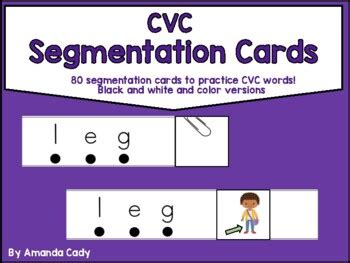 CVC Segmentation Cards Freebie By Amandaprebabe TPT