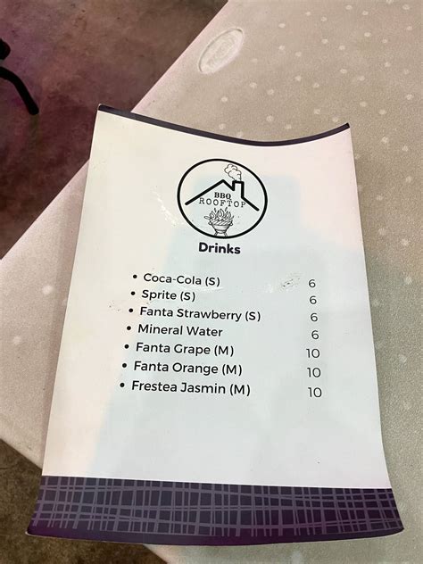 Menu At Bbq Rooftop Bandung