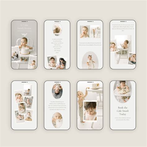 Cake Smash Session IG Reel Template For Canva Only Oh Snap Boutique