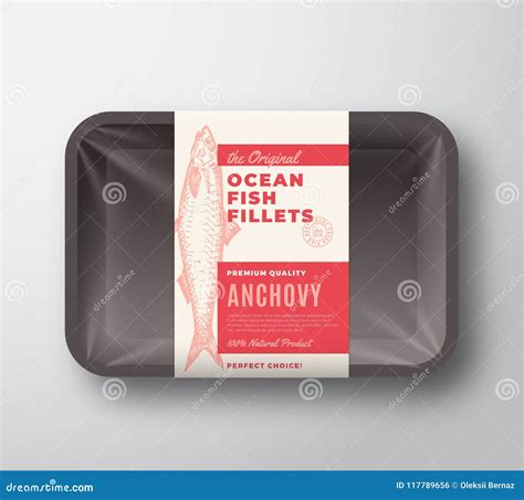 Fish Fillets Abstract Vector Fish Packaging Design Or Label Modern