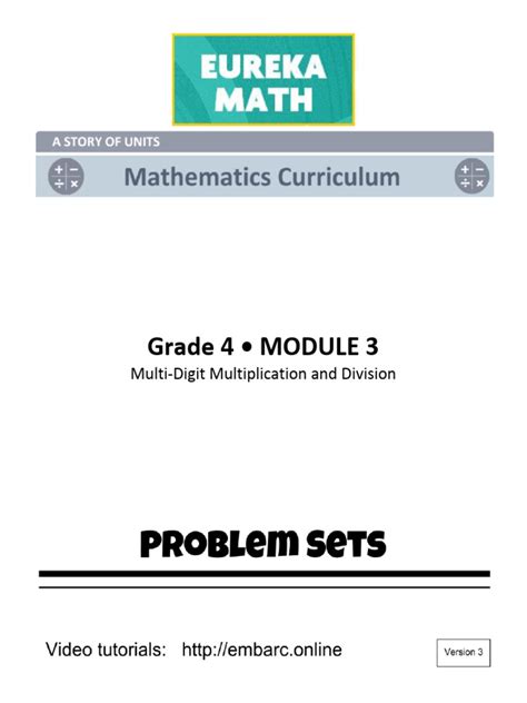 G4 M3 Student Problem Sets Pdf Area Length