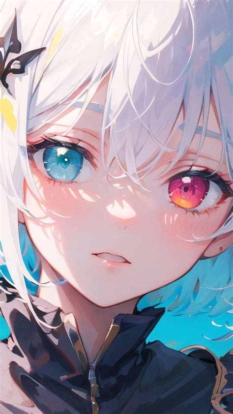Dziewczyna Z Kolorowymi Oczami W Anime Tapeta Na Telefon