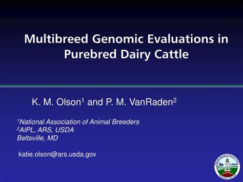 Ppt Multibreed Genomic Evaluations In Purebred Dairy Cattle Powerpoint Presentation Id 3587111